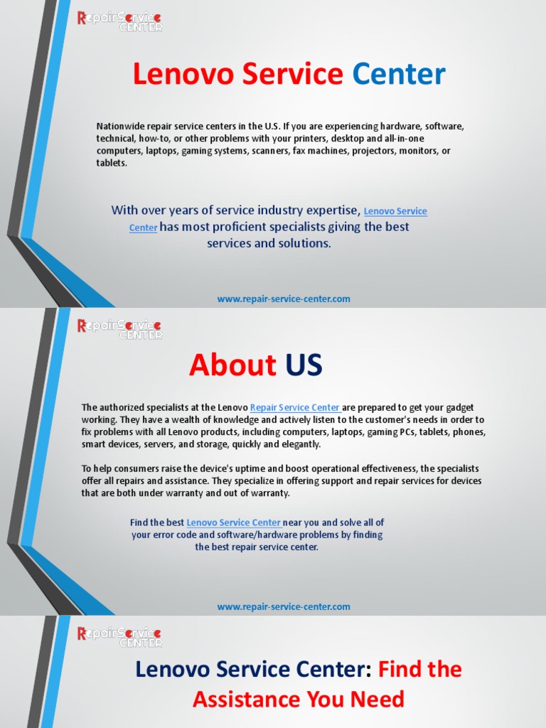 Lenovo Repair Center | PDF | Lenovo | Personal Computers