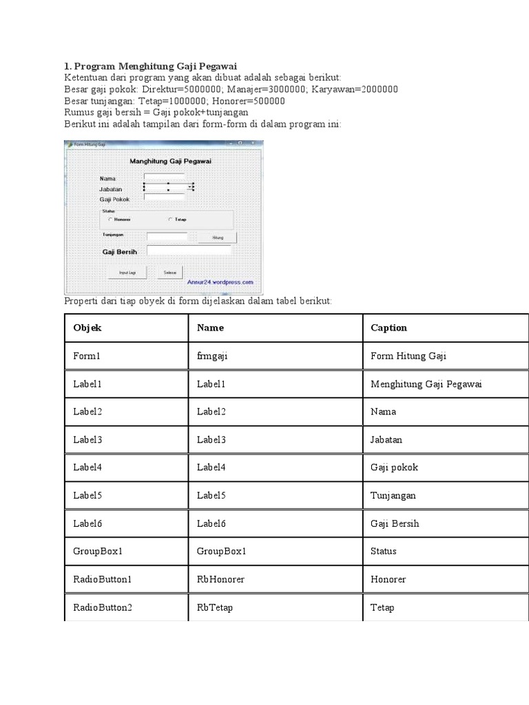 Hitung Gaji Karyawan | PDF