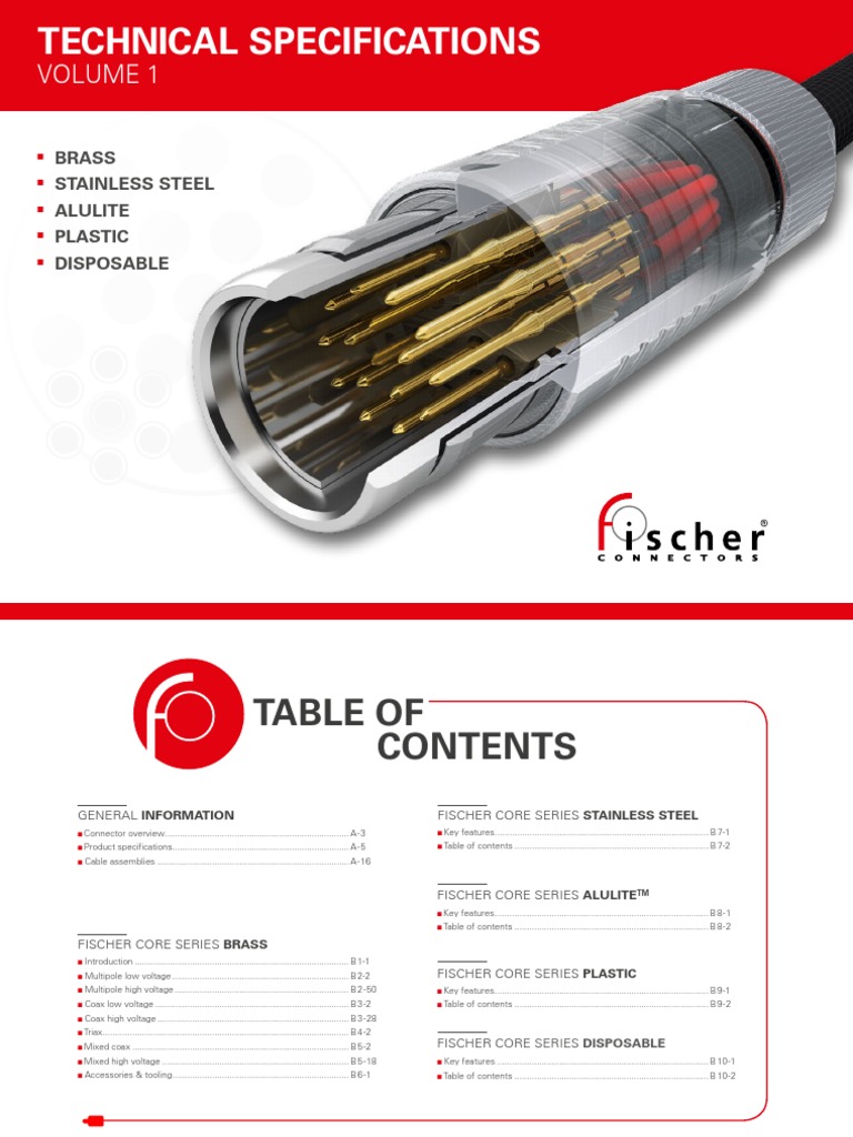 Fischer Connectors Technical Specification Volume 1 Catalogue | PDF ...