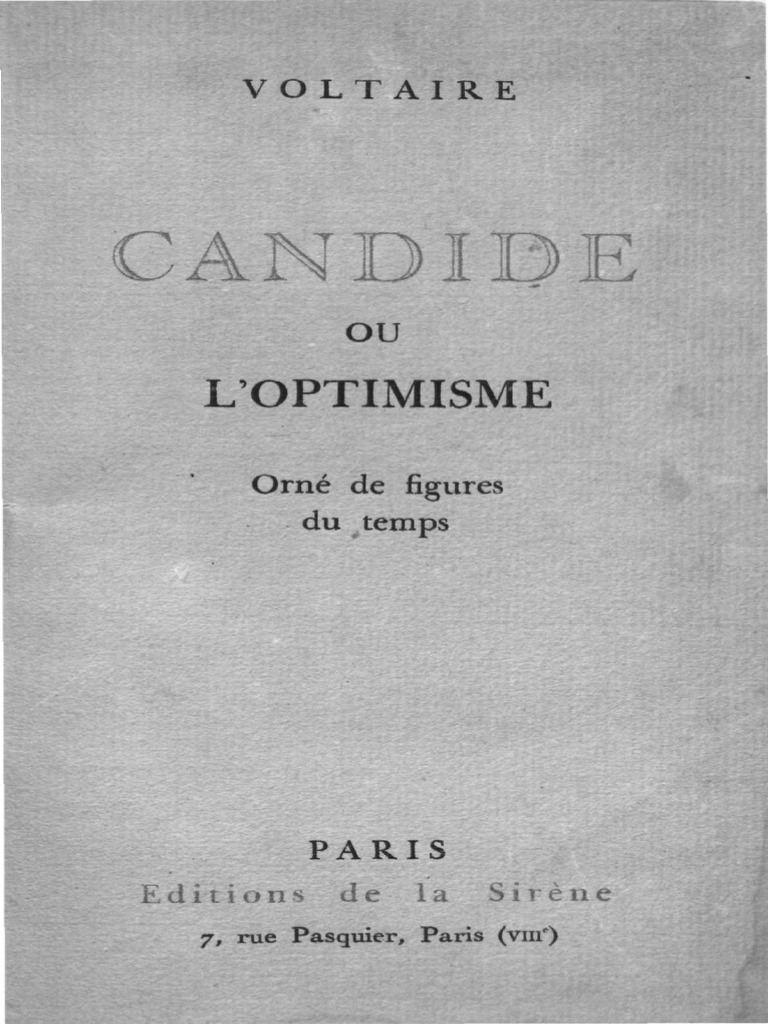 Cand1De: L'Optimisme | PDF | Candide