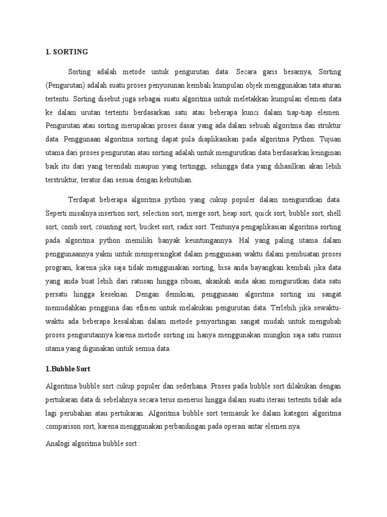 Pengertian TTNG Sorting, Searching Dan String Processing | PDF