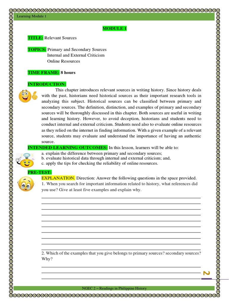 Module 1 Relevant Sources | PDF | Primary Sources | Cognition