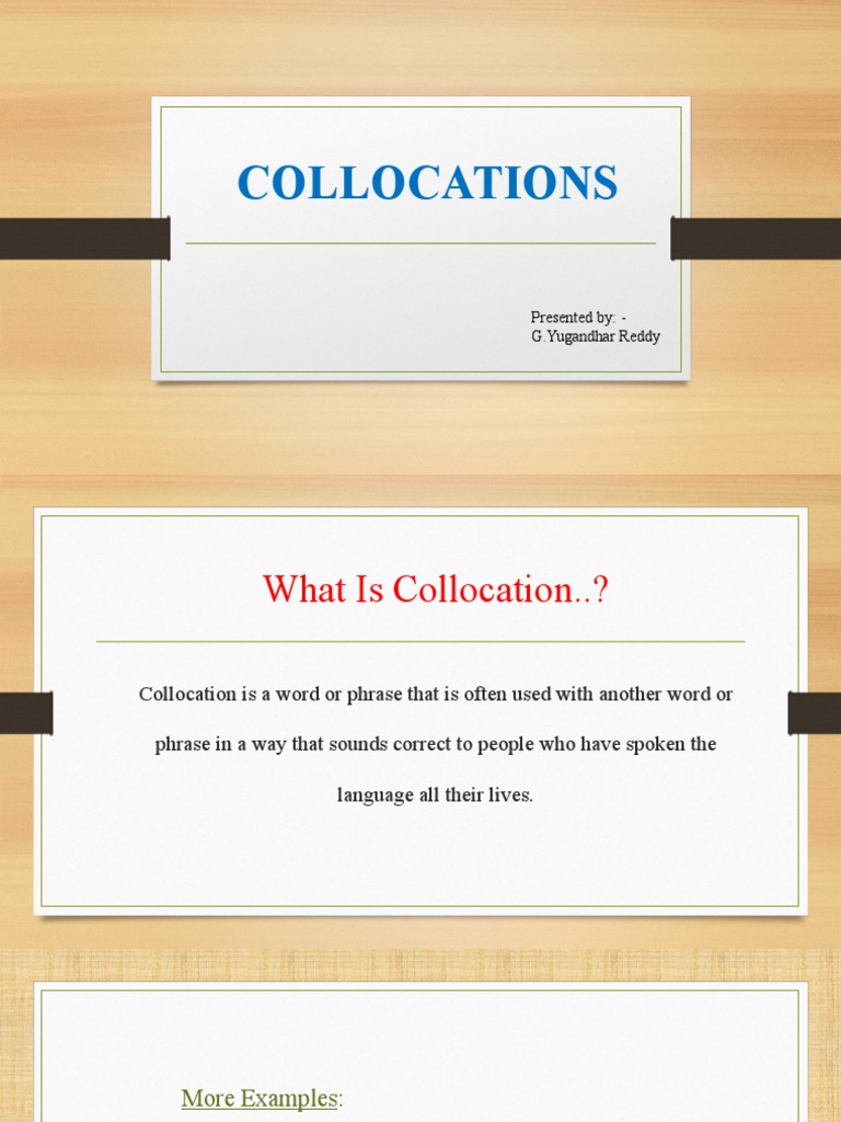 Collocations | PDF | Language Arts & Discipline