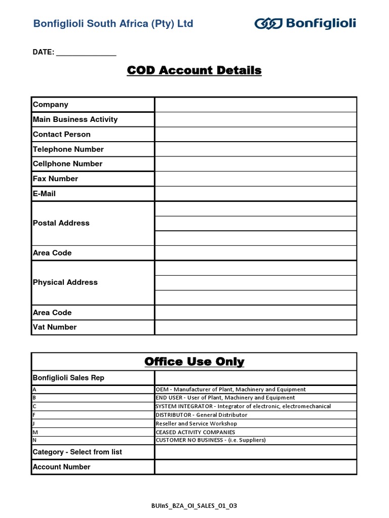 COD Application Detail | PDF