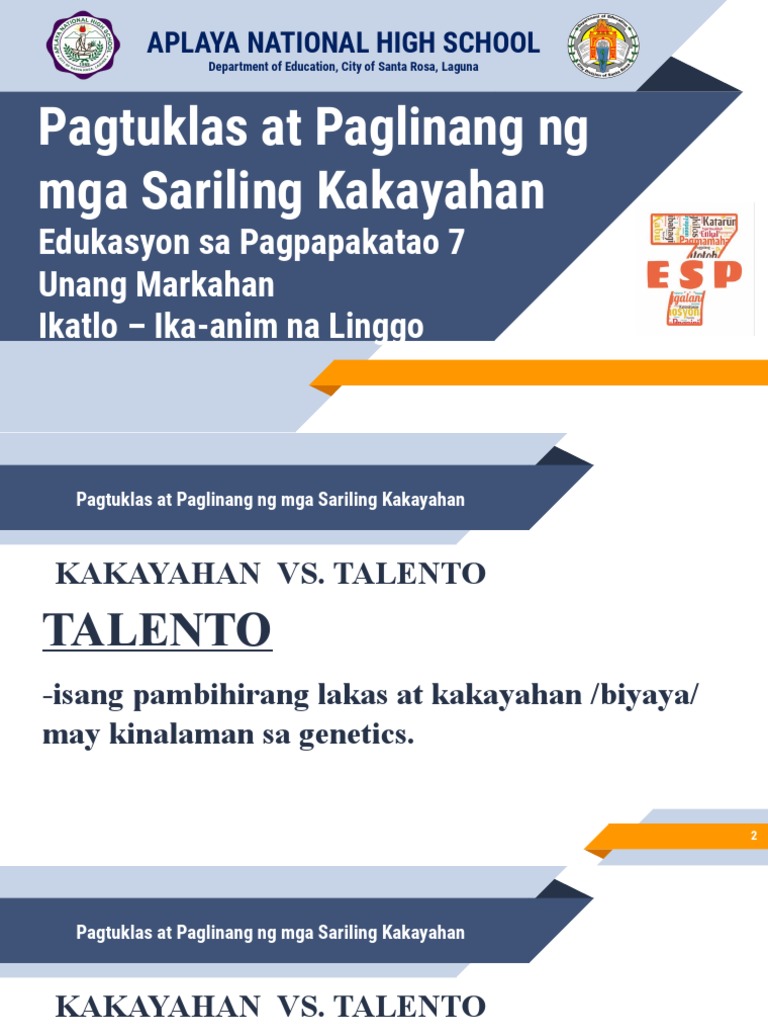 EsP7 Q1 Week3-6 Slidedecks Anhs | PDF