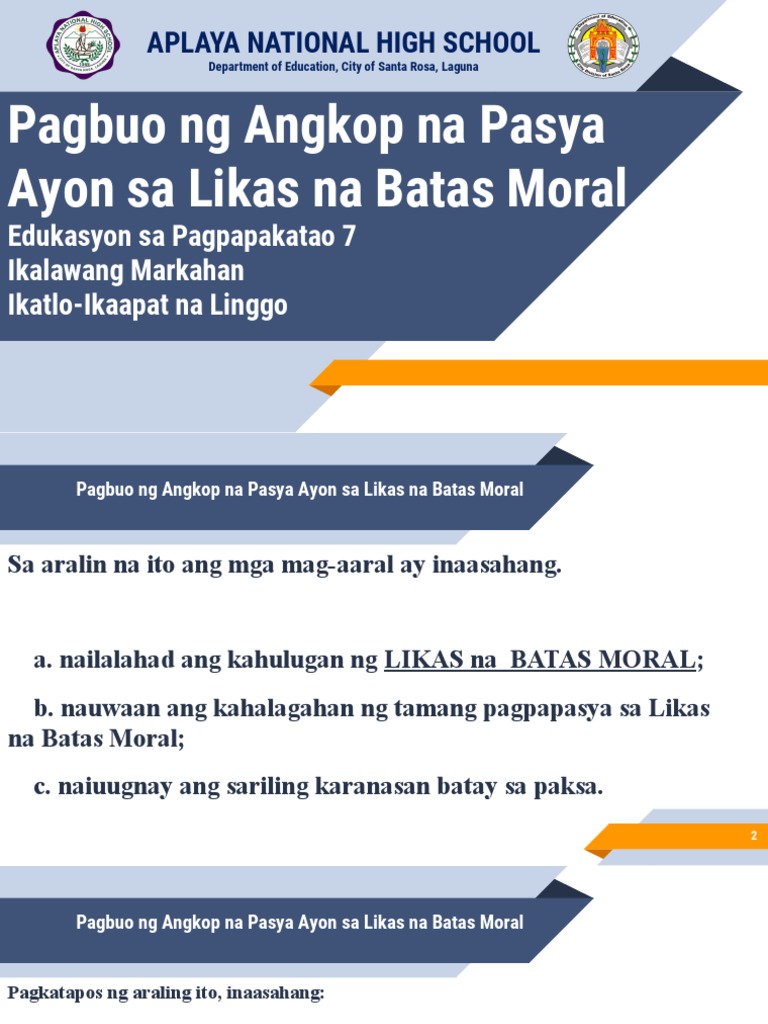 EsP7 - Q2 - Week 3-4 - Slidedecks - Anhs | PDF