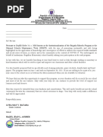 Letter of Request To MDRRMC To Evaluate Earthquake Drill Request ...