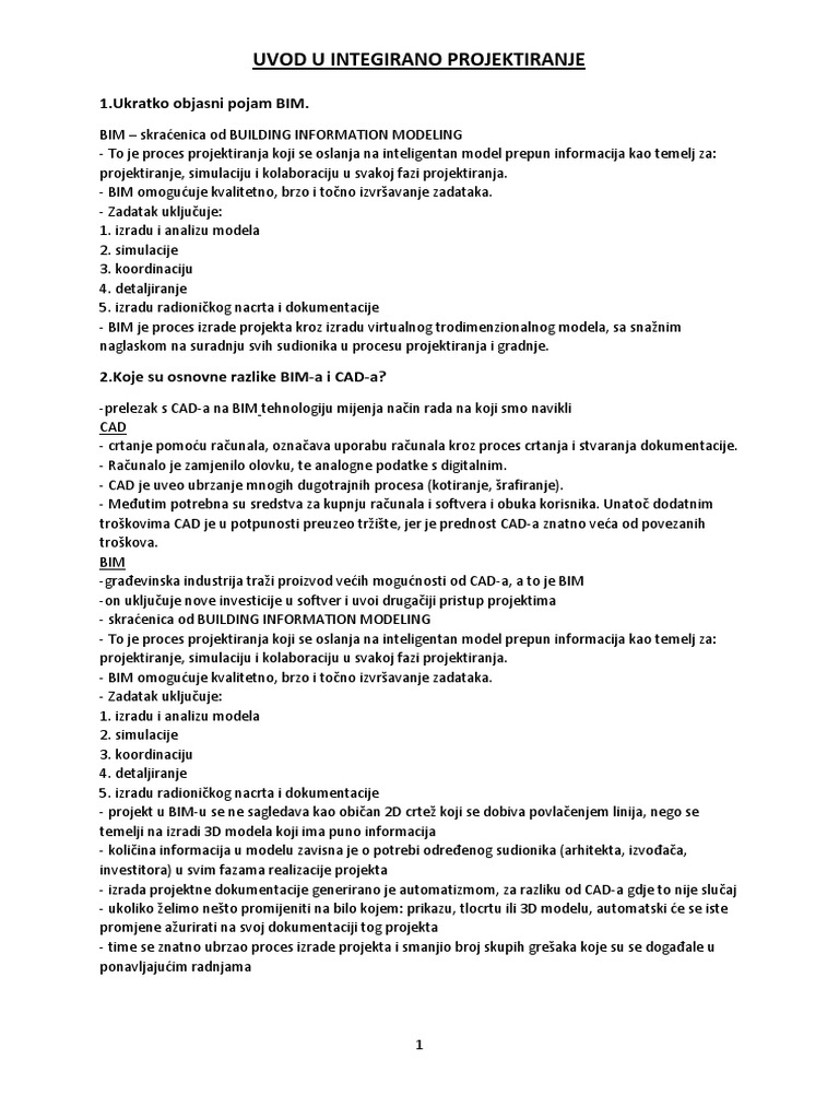 Uvod U Integrirano Projektiranje - Skripta | PDF