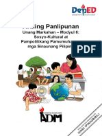 Araling Panlipunan: Learning Activity Sheets | PDF