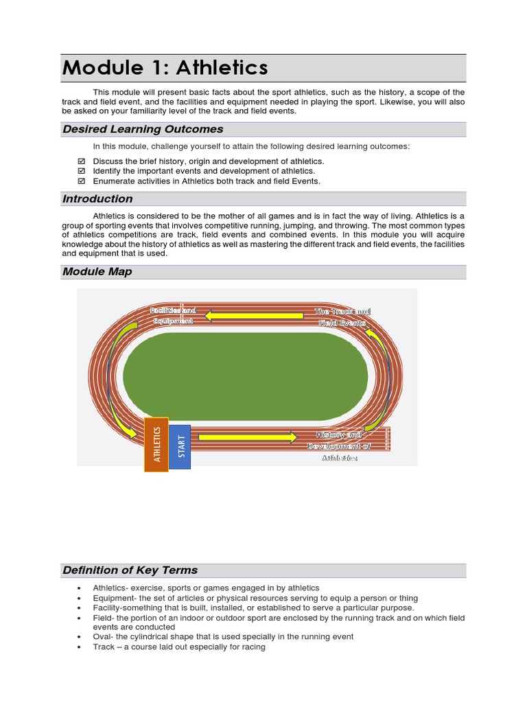 Introduction to Athletics and Events | PDF | Track And Field | Sport Of ...