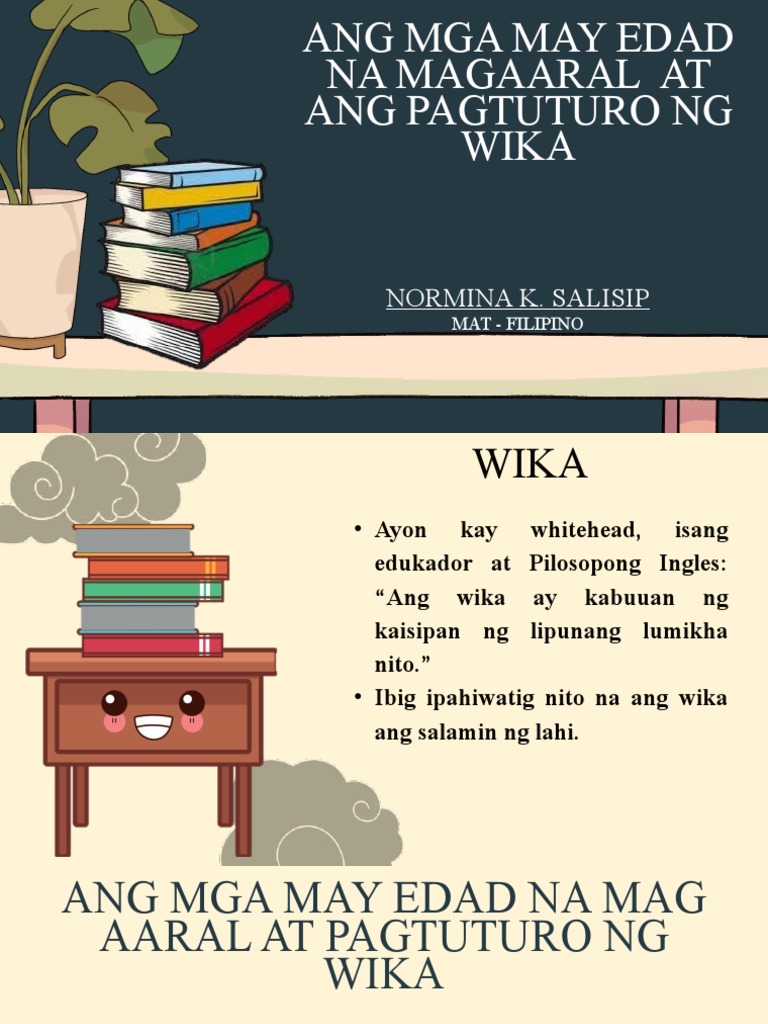 Ang Mga May Edad Na Magaaral at Ang Pagtuturo NG Wika | PDF