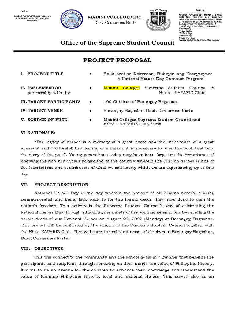 Office of The Supreme Student Council: Project Proposal | PDF | Social ...