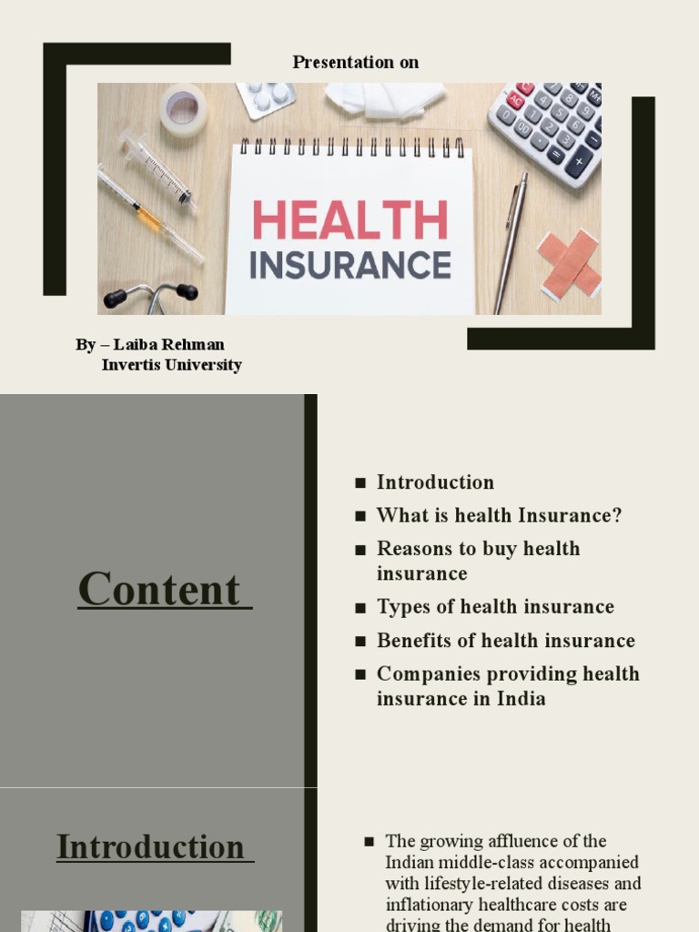 Presentation On Health Insurance | PDF | Insurance | Health Care