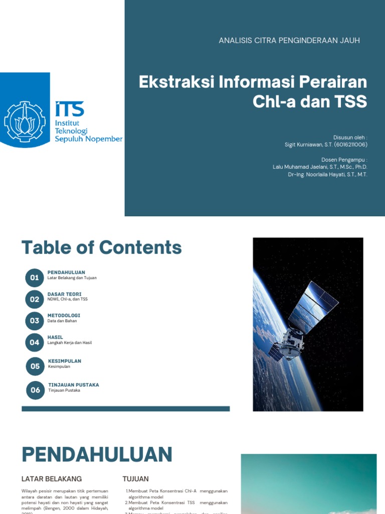 Ekstraksi Informasi Perairan Chl-A Dan TSS | PDF