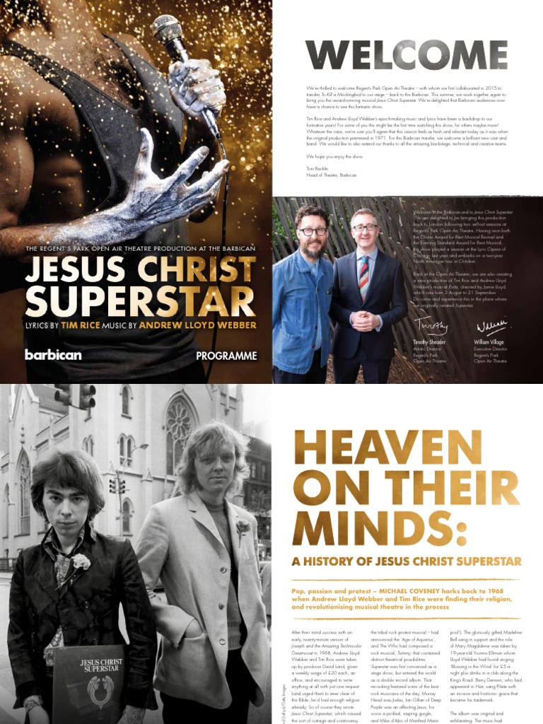 JESUS CHRIST SUPERSTAR - PDF - Programme | PDF