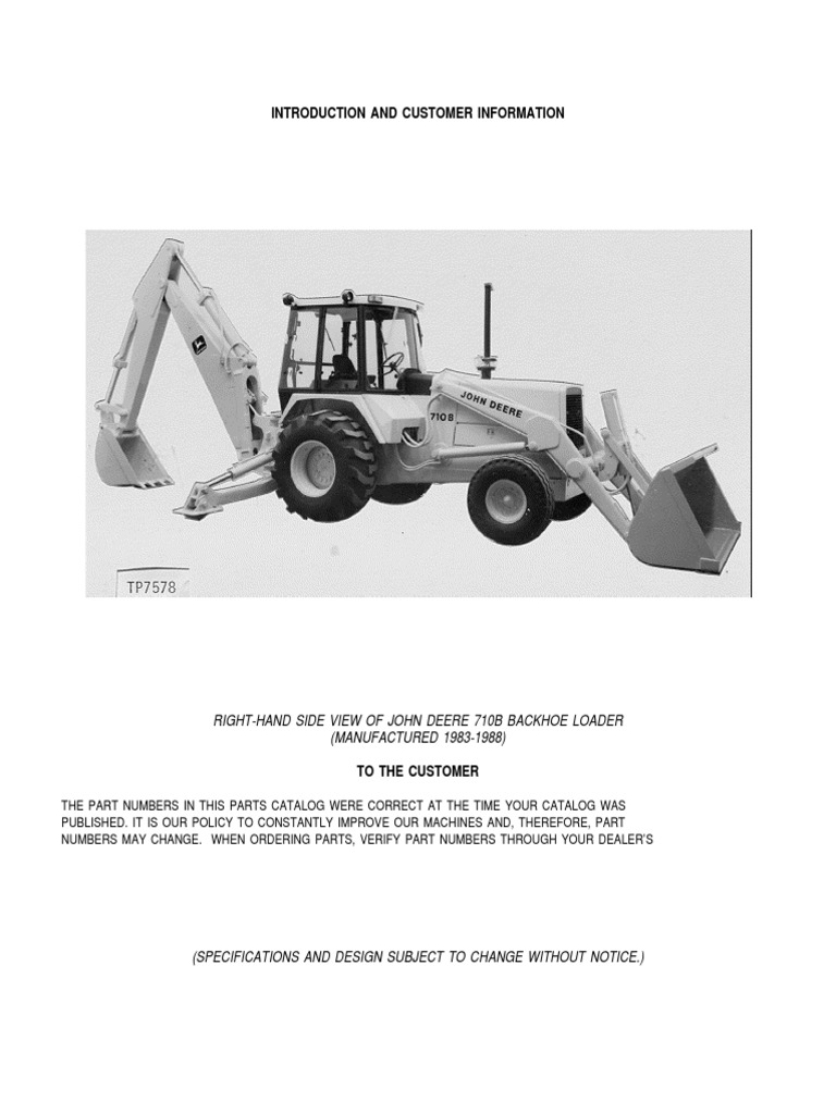 710B and 710C Backhoe Loaders Introduction | PDF | Loader (Equipment ...