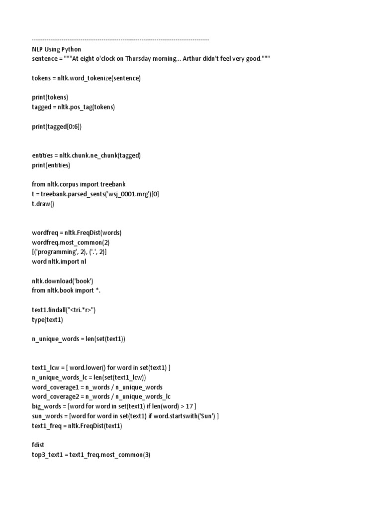 NLP Using Python | PDF | Linguistics
