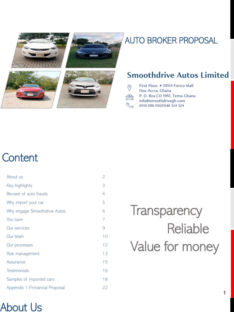 Smoothdrive Autos Profile 1 | PDF | Car | Vehicle Insurance