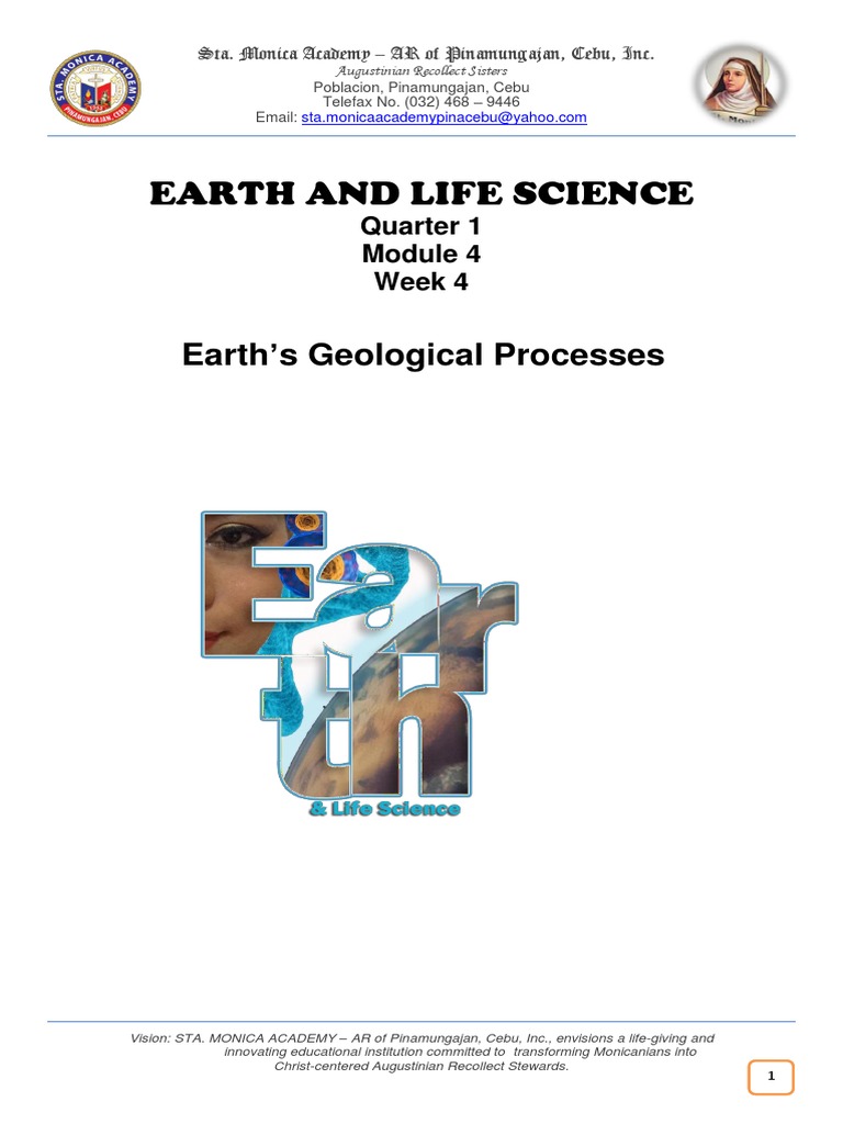 Earth and Life Science: Earth 'S Geological Processes | PDF | Fault (Geology) | Rock (Geology)