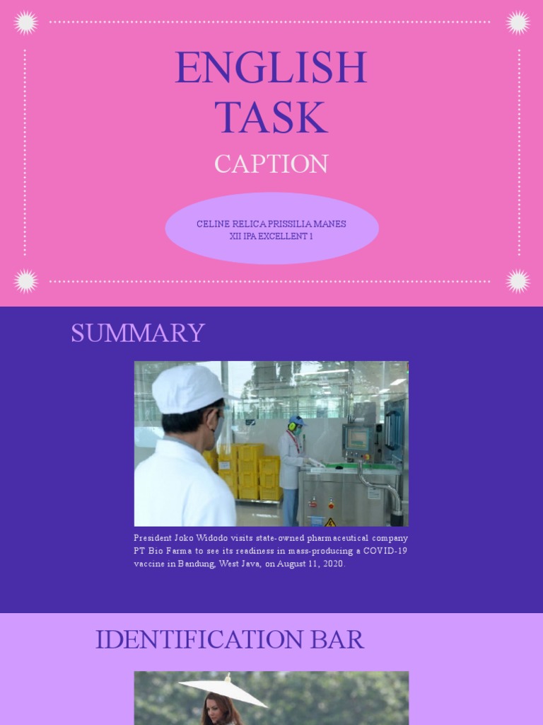 English Task 'Caption' Celine Manes | PDF