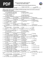 BPP 1st Quarter Exam Questions | PDF | Baking | Flour