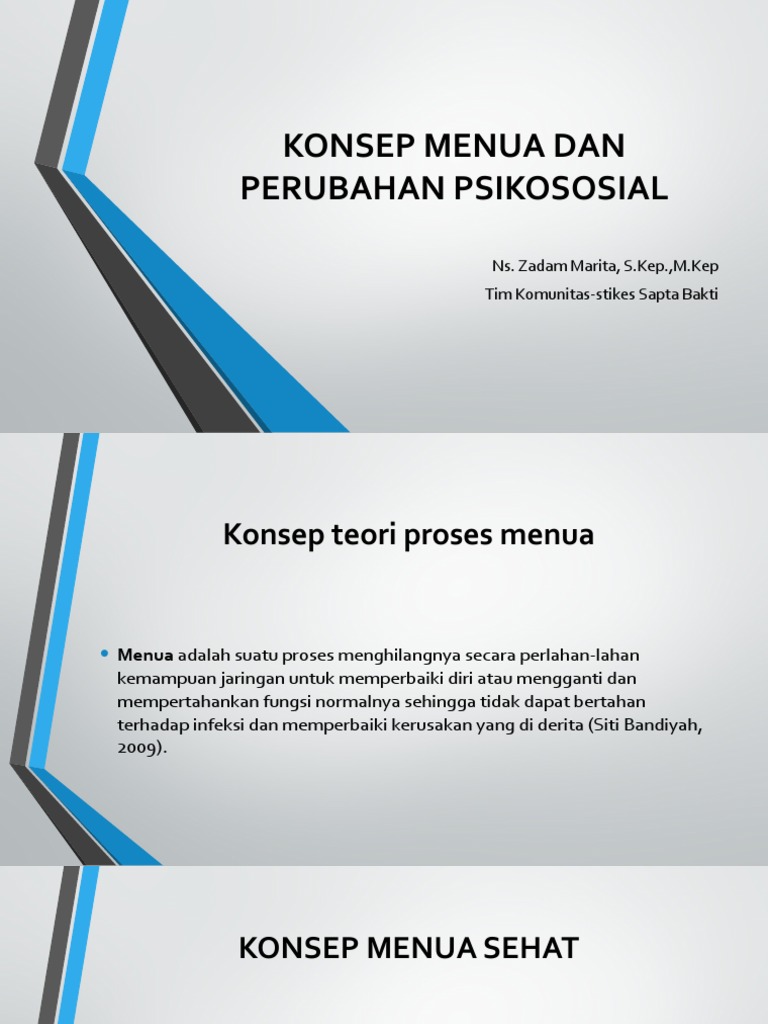 Konsep Menua dan Perubahan Psikosocial | PDF