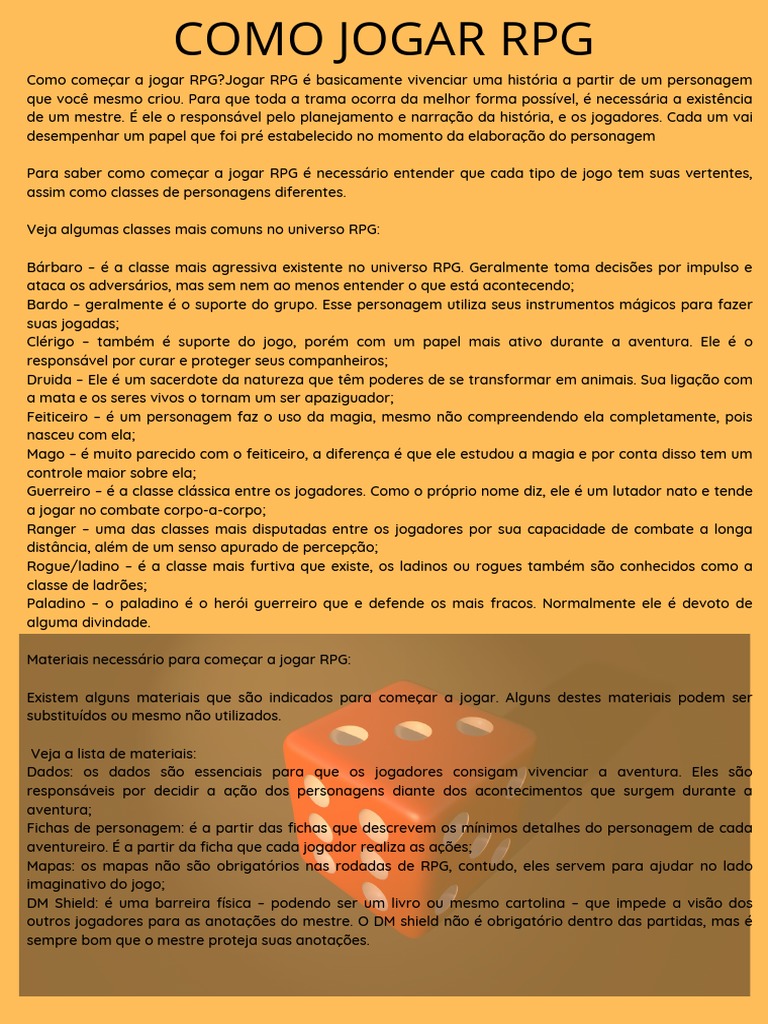 Como Criar Um RPG!!! | PDF | Jogos de RPG