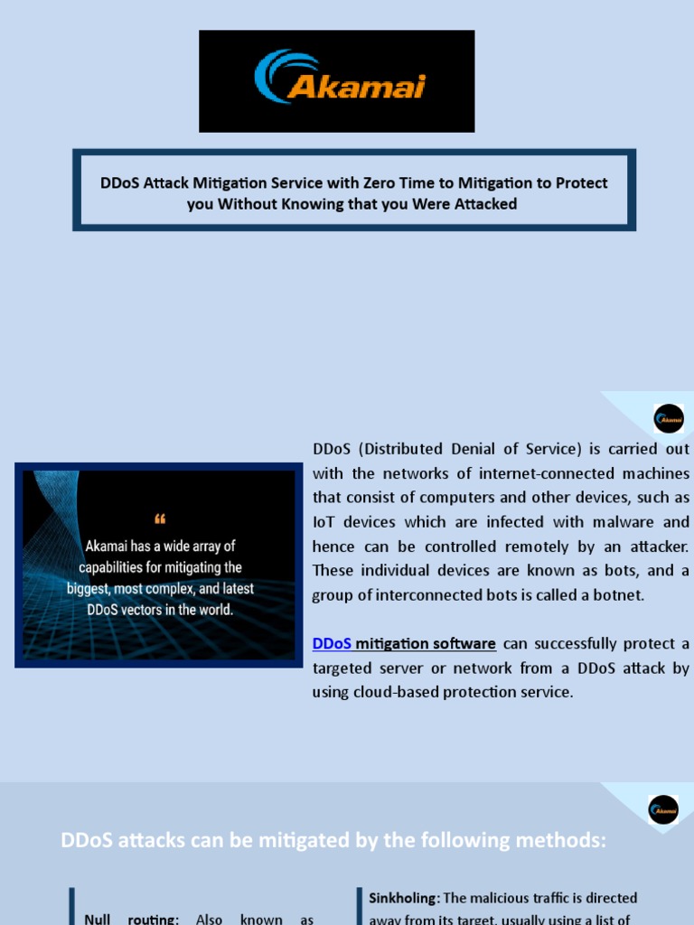 DDoS Attack Mitigation Service | PDF | Denial Of Service Attack | Security