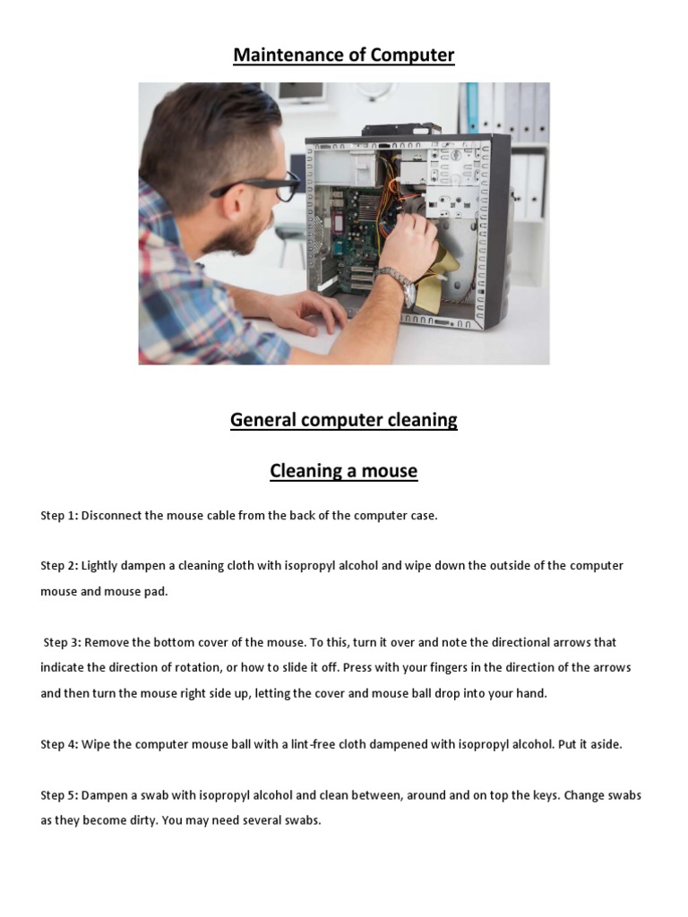 Computer Maintenance Guide for Grade 11 | PDF | Laptop | Computer Keyboard