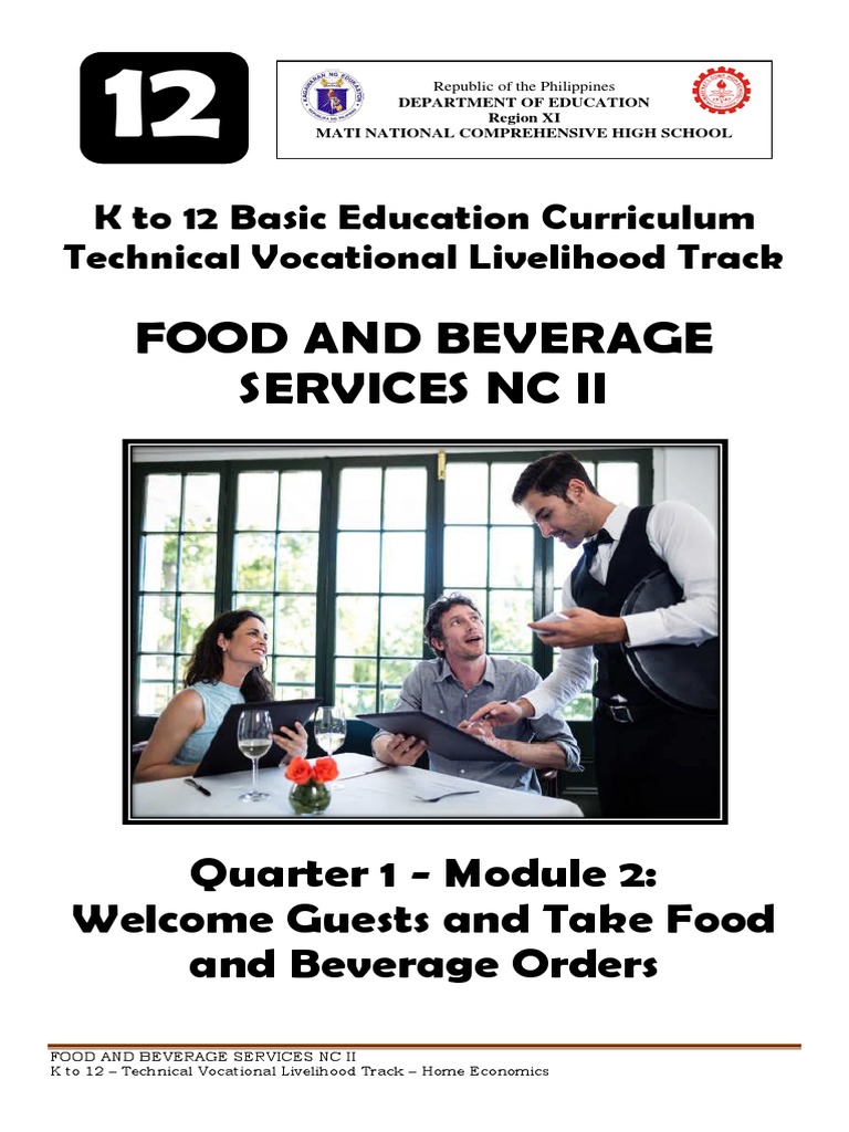 UC2 Welcome Guests and Take Food and Beverage Order | PDF | Menu | Point Of Sale