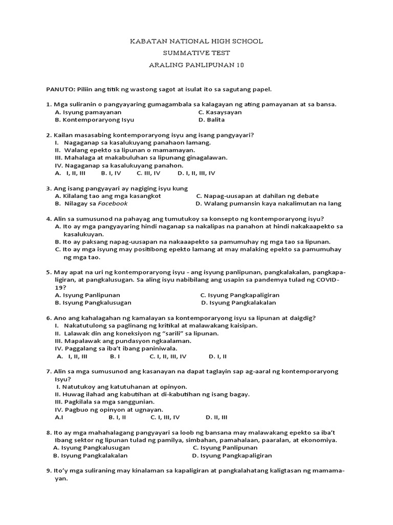 Arpan 10 Summative First | PDF