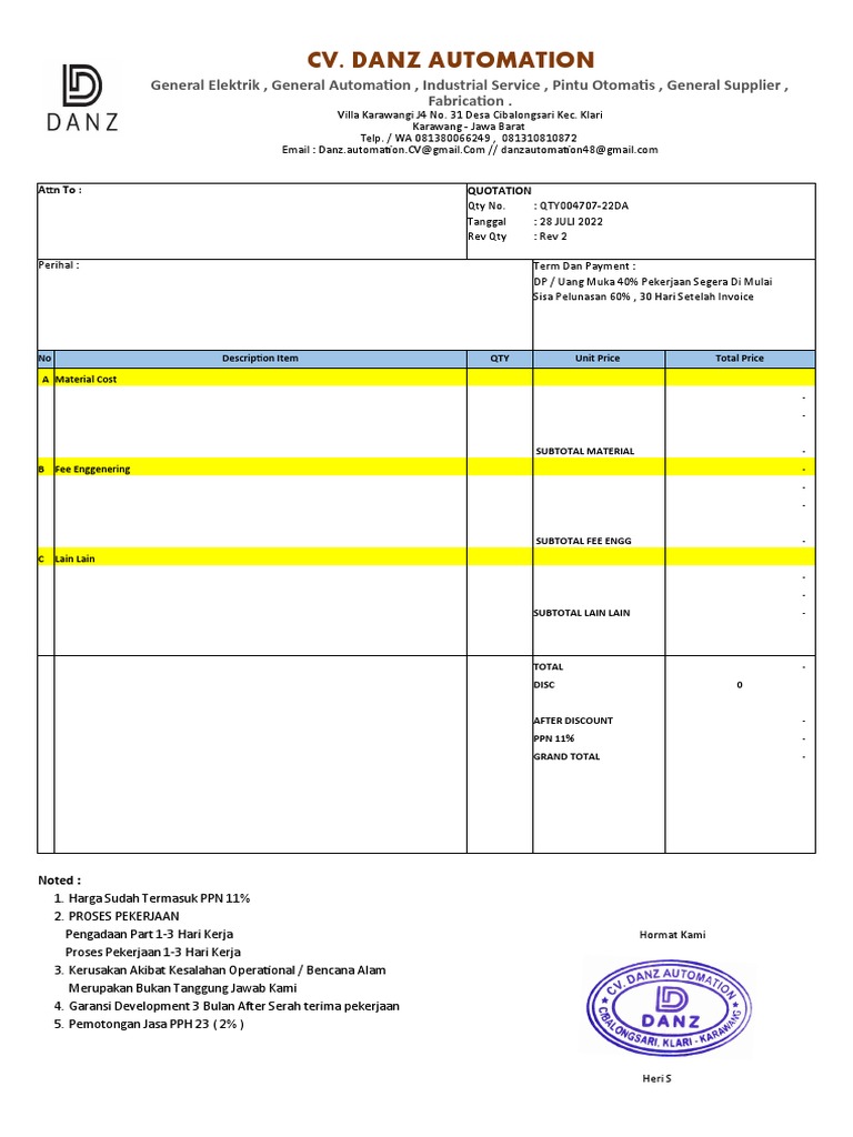 Qty Jasa Installasi Pintu LG Batery Danz | PDF