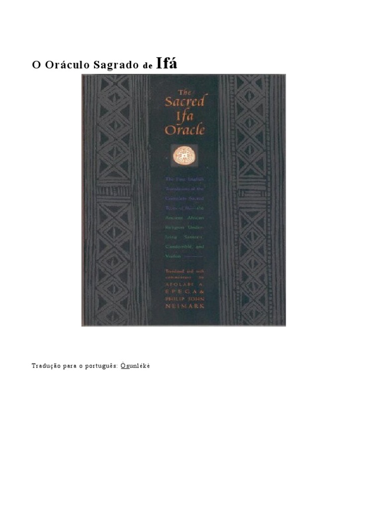 Afolabi A Epega - O Oráculo Sagrado de Ifá | PDF