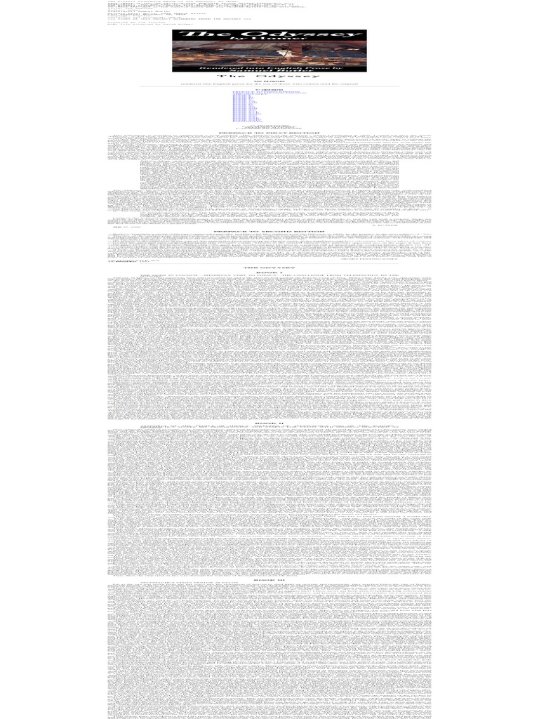 Homer - The Odyssey | PDF | Odyssey | Odysseus