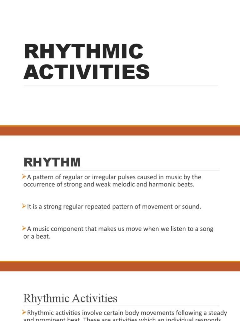 Rhythmic Activities | Download Free PDF | Rhythm | Elements Of Music