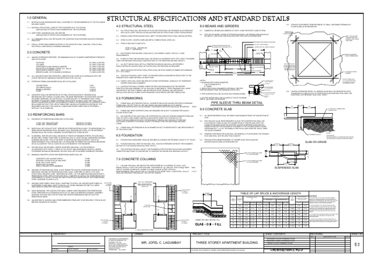 Structural Specifications and Standard Details | PDF | Structural Steel | Pipe (Fluid Conveyance)
