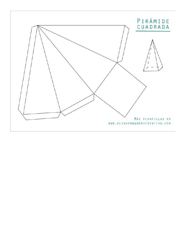 Plantilla Pirámide Cuadrada - JPG | PDF
