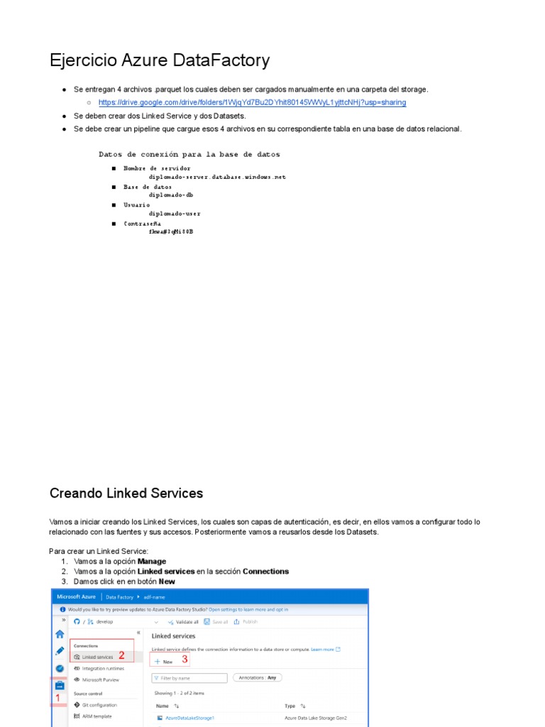 Azure DataFactory: Carga Parquet a SQL | PDF | Bases de datos | SQL