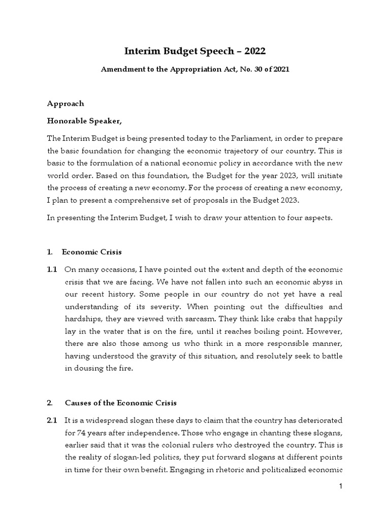 Budget Speech 2022 (English) | PDF | Taxes | Greek Government Debt Crisis