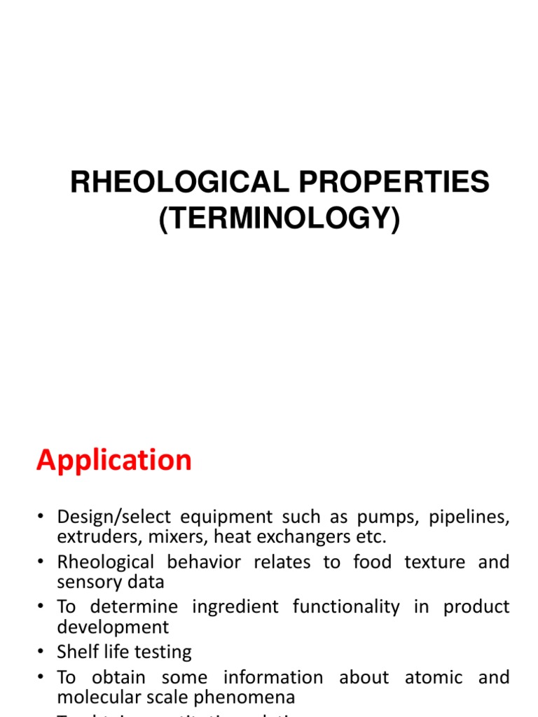 Rheological Properties (Terminology) | Download Free PDF | Deformation (Engineering) | Stress ...