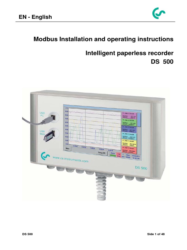 Instruction Manual DS 500 - Modbus RTU Slave Installation | PDF ... Instruction Manual DS 500 - Modbus RTU Slave Installation | PDF ...
