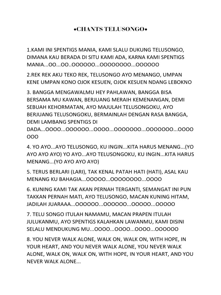 Chants Telusongo | PDF