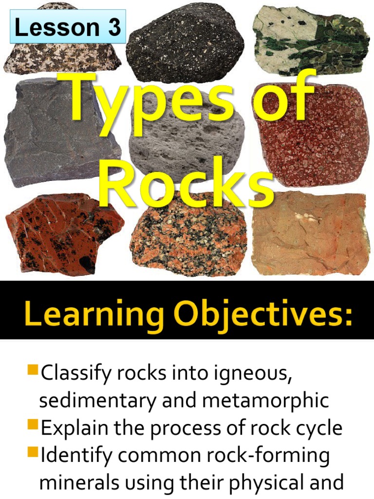 Earth and Life Science Lesson 3: Types of Rocks | PDF | Rock (Geology ...