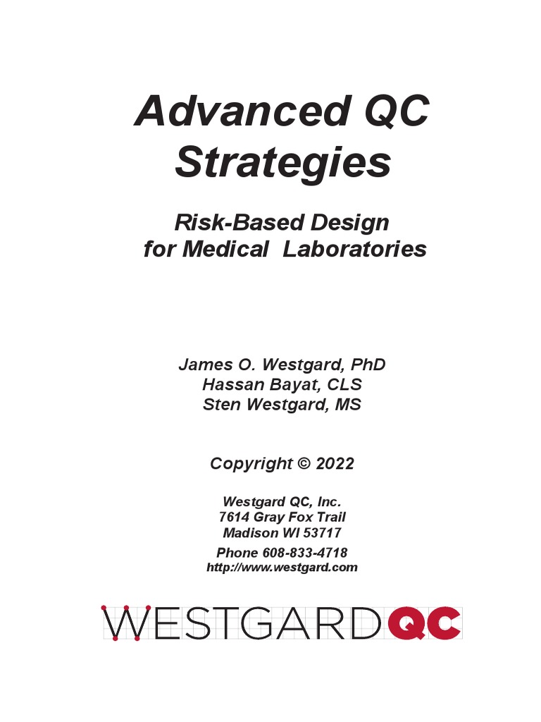 Westgard Preview Advanced QC Strategies 2022 | PDF | Quality Management System | Standard Deviation