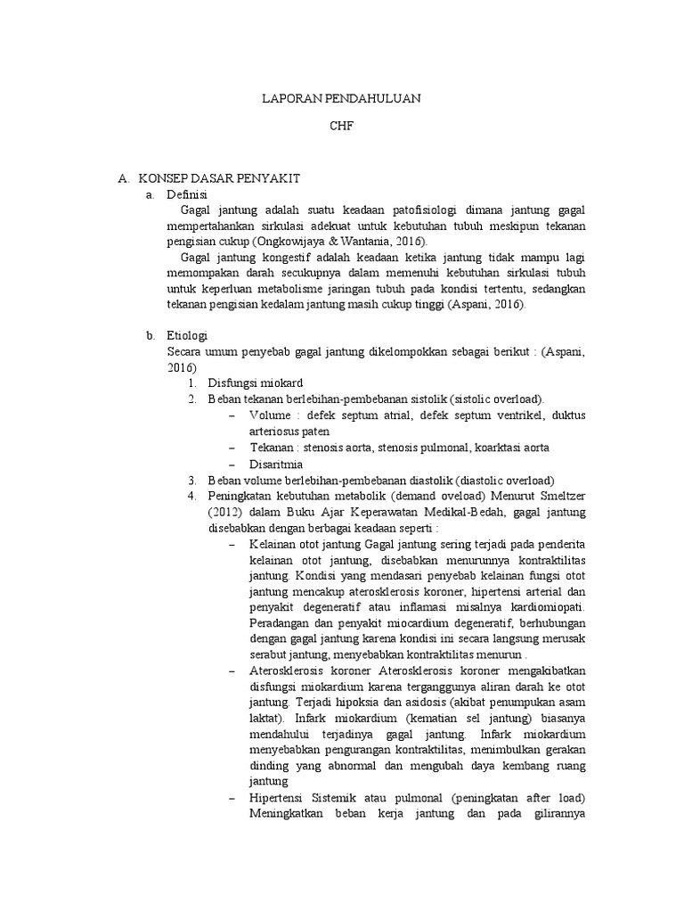 LP CHF | PDF | Perjalanan | Kesehatan Holistik