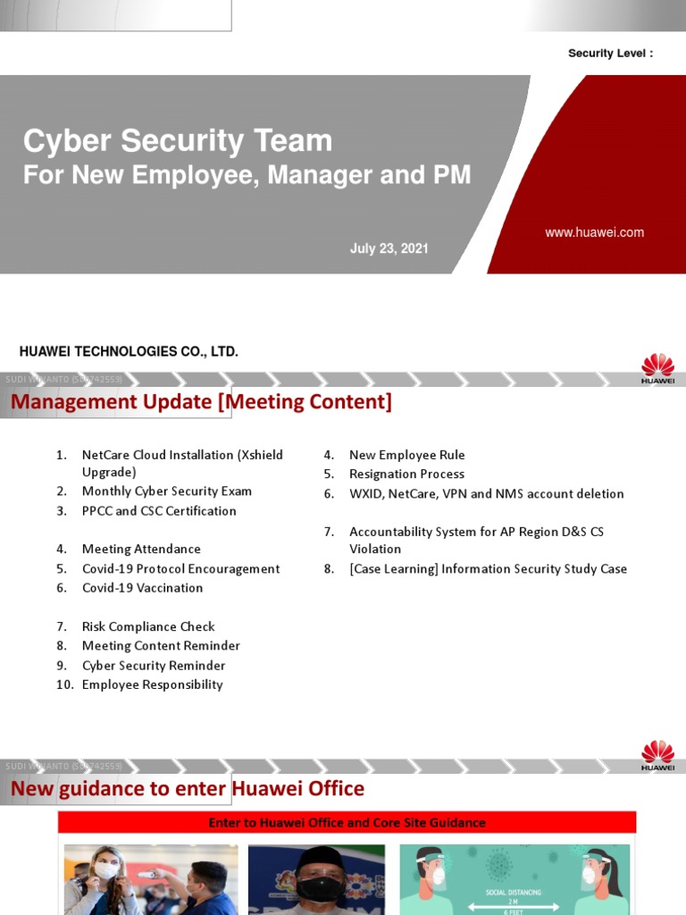 Cyber Security Material 2021 07 New Employee Process V1.4 | PDF ...