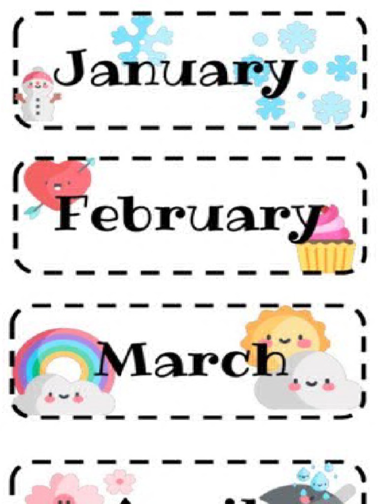 Months of The Year, For Print | PDF