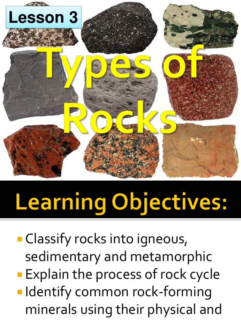 Lesson 3 Types of Rocks | PDF | Rock (Geology) | Sedimentary Rock