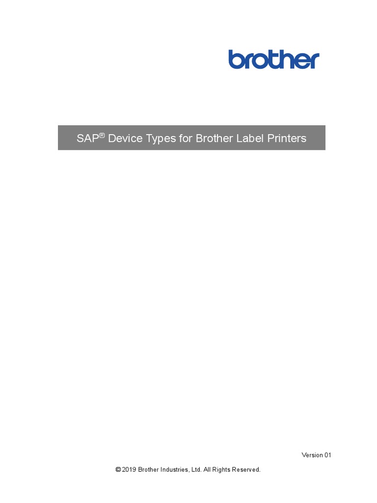 SAP Device Types For Brother Label Printers | PDF | Button (Computing ...