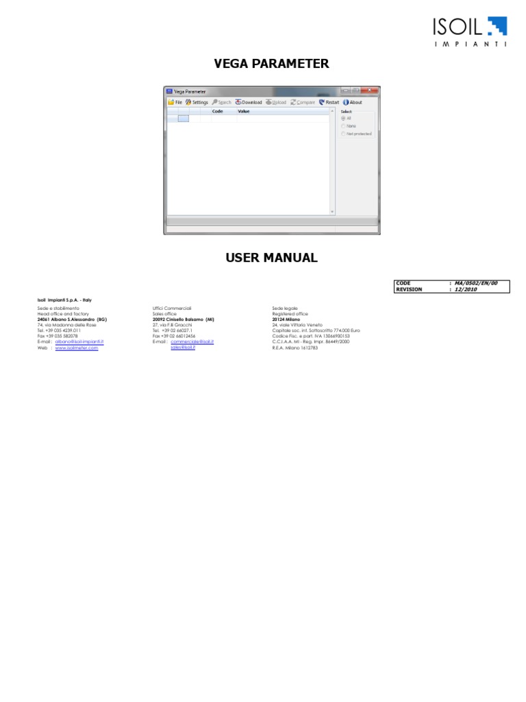 Ma-502-00-En-00-Vega Parameter RS232 - 485 | PDF | Microsoft Windows ...